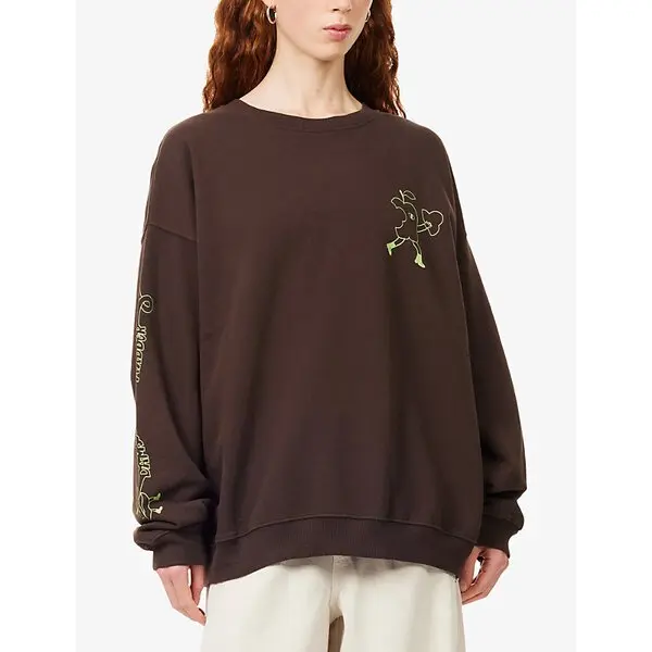 DAMSON MADDER Graphic-print Cotton-jersey Sweatshirt