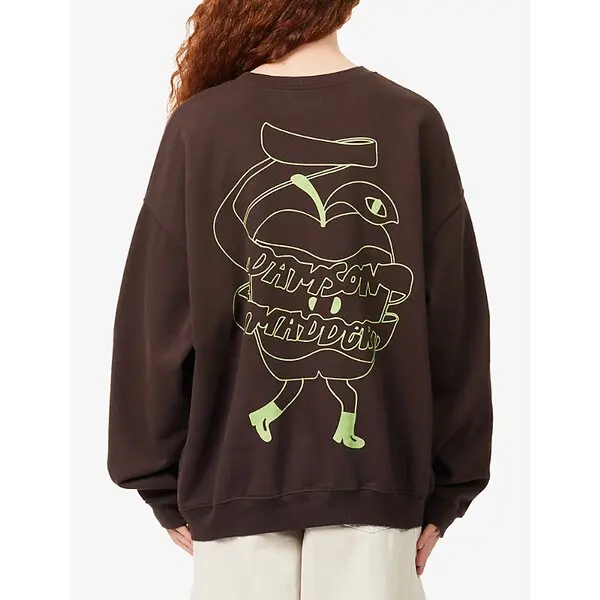 DAMSON MADDER Graphic-print Cotton-jersey Sweatshirt