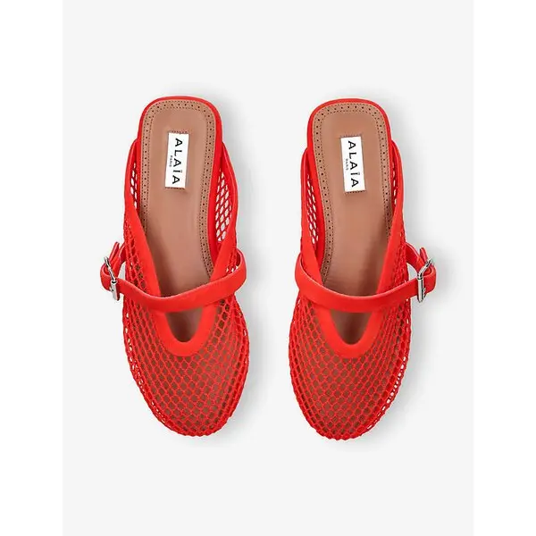 Alaïa Mesh And Leather Mules