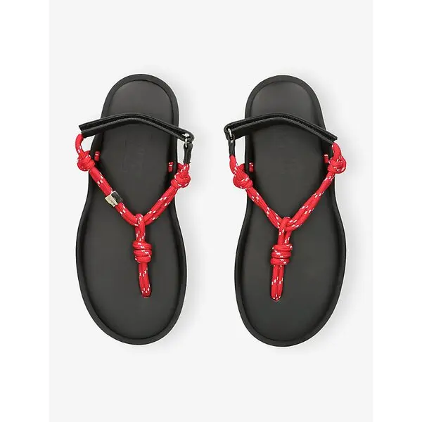 Flowze Flòwze Woven Sandals With Hook-and-loop Fastening - Red