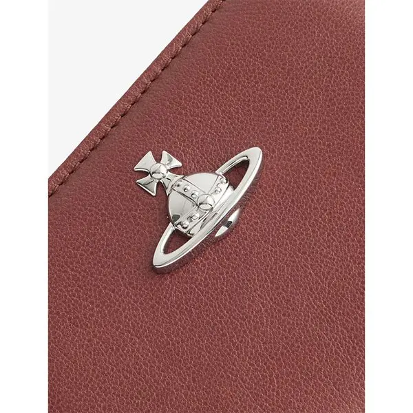 VIVIENNE WESTWOOD Slim Flap Leather Card Holder
