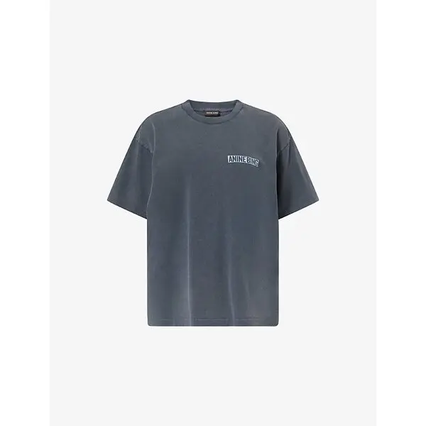 ANINE BING Palm Logo Cotton T-shirt