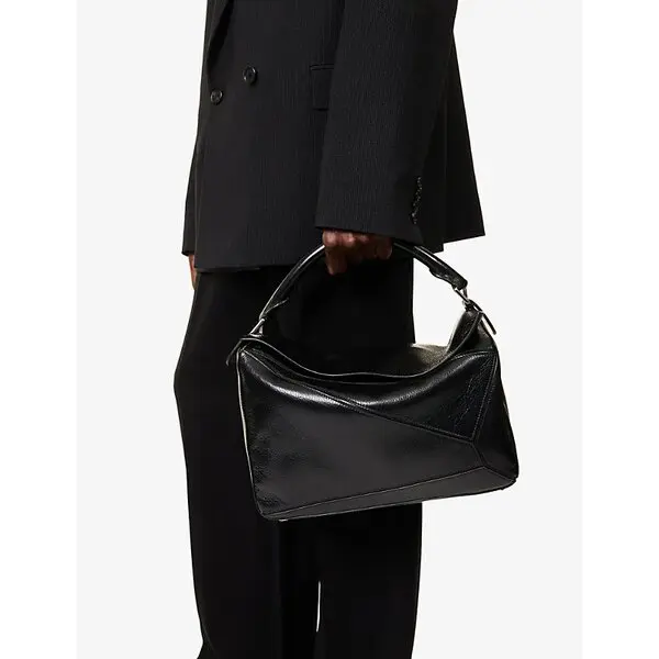 Loewe Puzzle Large Top Handle Bag - Black