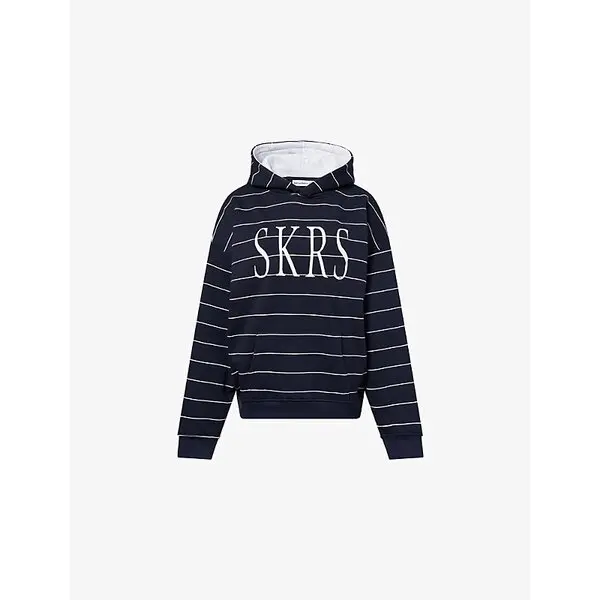 SISTERS & SEEKERS Striped Logo Cotton-blend Hoodie