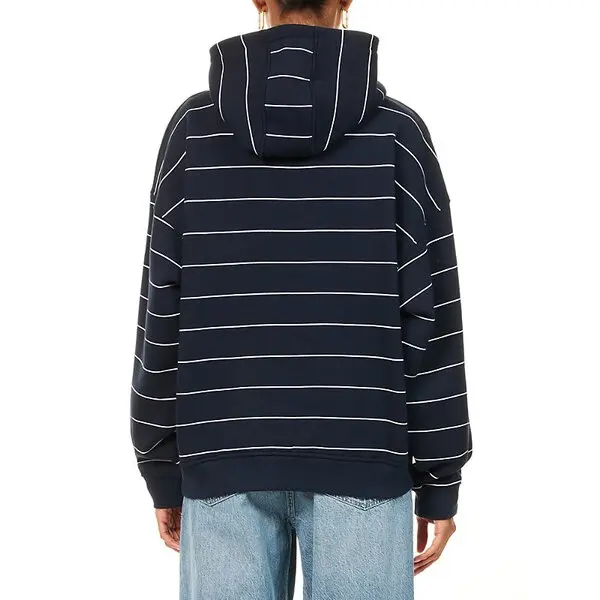 SISTERS & SEEKERS Striped Logo Cotton-blend Hoodie