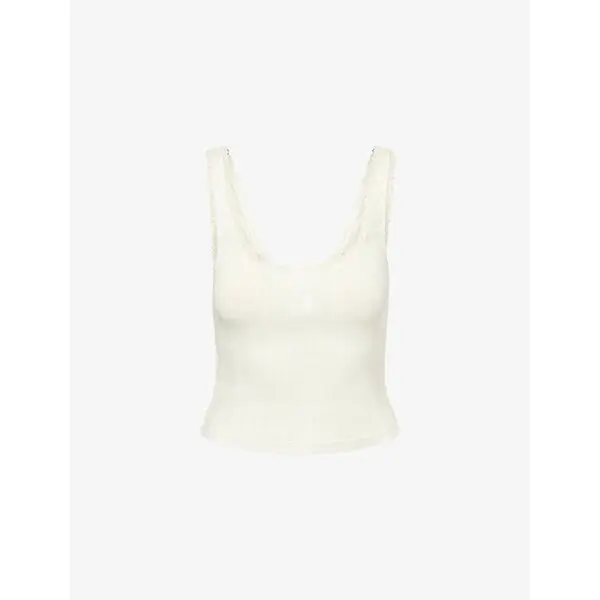 Bec & Bridge Lacie Pointelle Jersey Cotton Tank Top