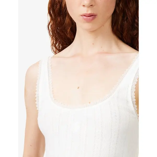Bec & Bridge Lacie Pointelle Jersey Cotton Tank Top