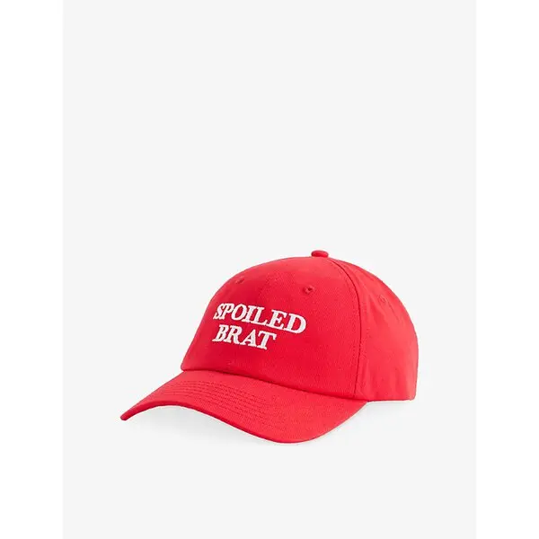 UNTIL FURTHER NOTICE Embroidered Cotton Cap - Red
