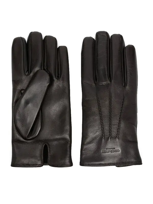 Giorgio Armani Sheepskin Gloves - Brown