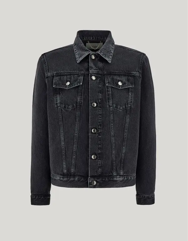 Canali Cotton Denim Jacket - Black