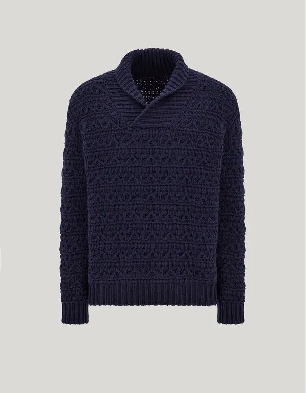 Canali Alpaca And Polyamide Textured Pullover