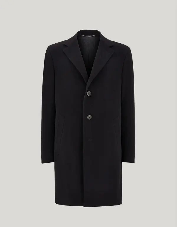 Canali Wool And Cashmere Single-breasted Kei Coat