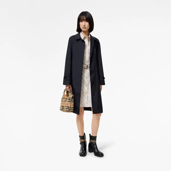 Burberry Long Belted Nylon Tickhill Car Coat