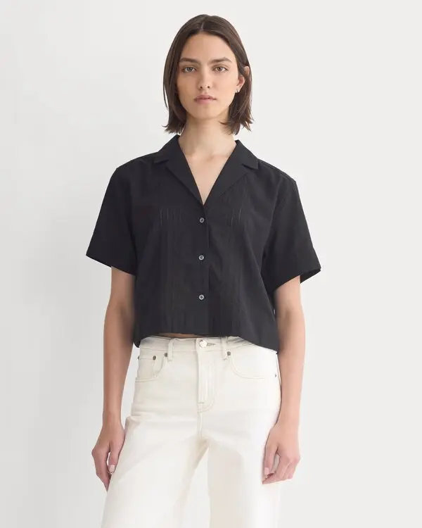 Everlane Cotton Gauze Resort Shirt - Black