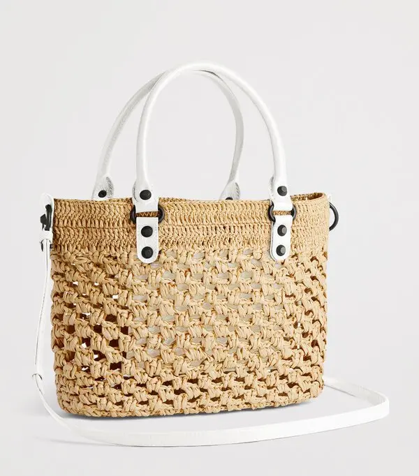 Balenciaga Small Raffia-lambskin Le City Basket Bag