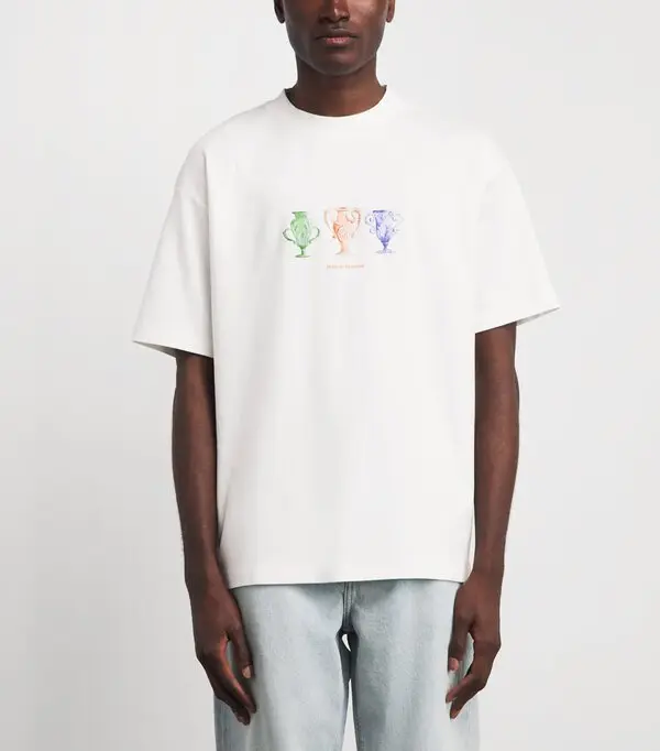 Drole De Monsieur Cotton Signature T-shirt With Chalice Print
