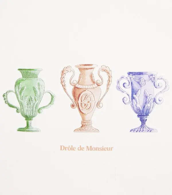 Drole De Monsieur Cotton Signature T-shirt With Chalice Print