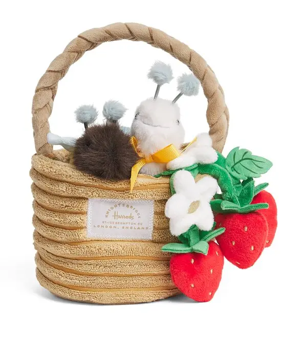Harrods Strawberry Basket Plush - Brown
