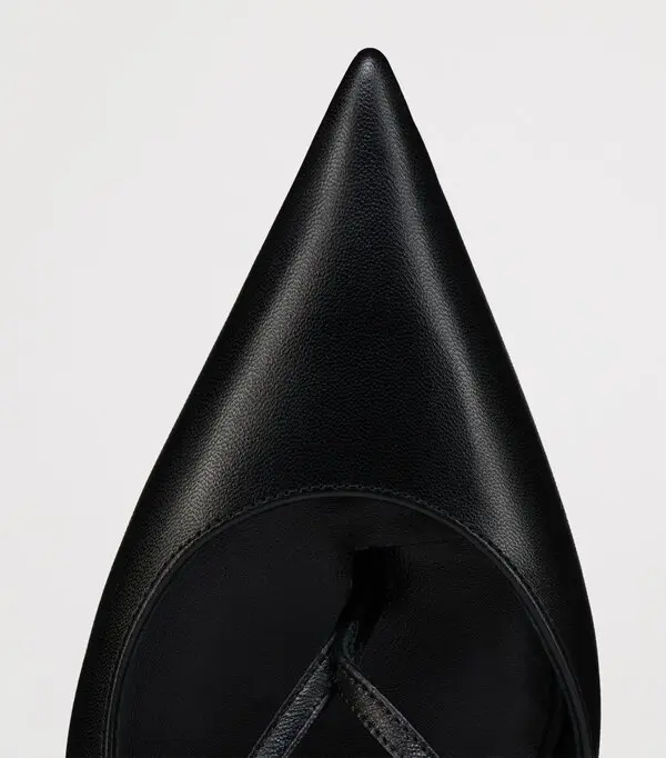 CHRISTIAN LOUBOUTIN Twistissimo Leather Slingback Pumps 60 - Black