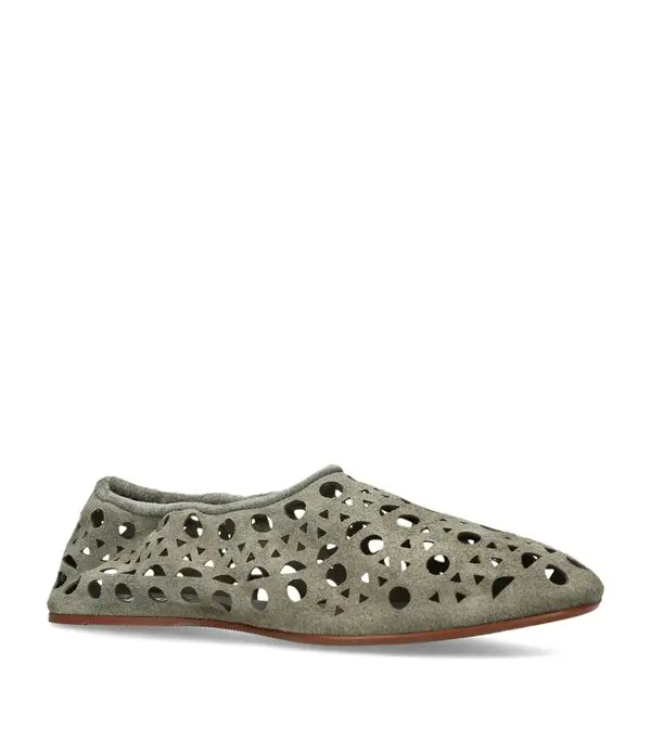 Alaïa Suede Neo Vienne Slippers