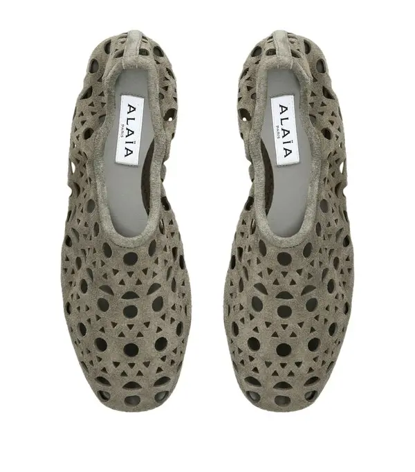 Alaïa Suede Neo Vienne Slippers