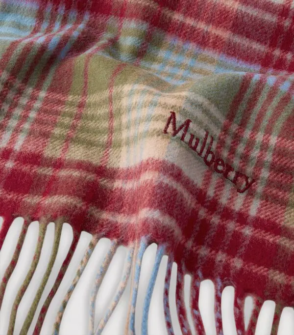 Mulberry Small Merino Check Scarf