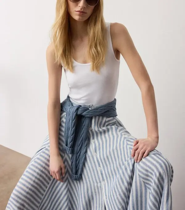 Ralph Lauren Linen Shamus Maxi Skirt