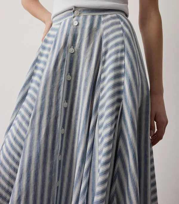 Ralph Lauren Linen Shamus Maxi Skirt