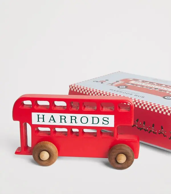 Harrods Wooden Double-decker Bus Model