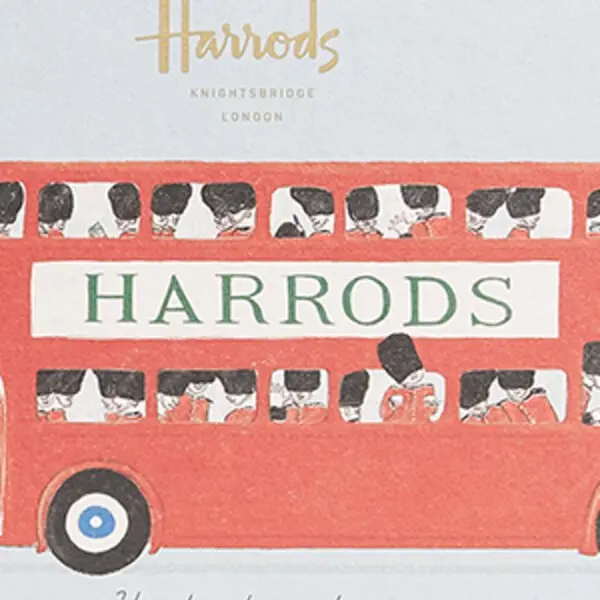 Harrods Wooden Double-decker Bus Model