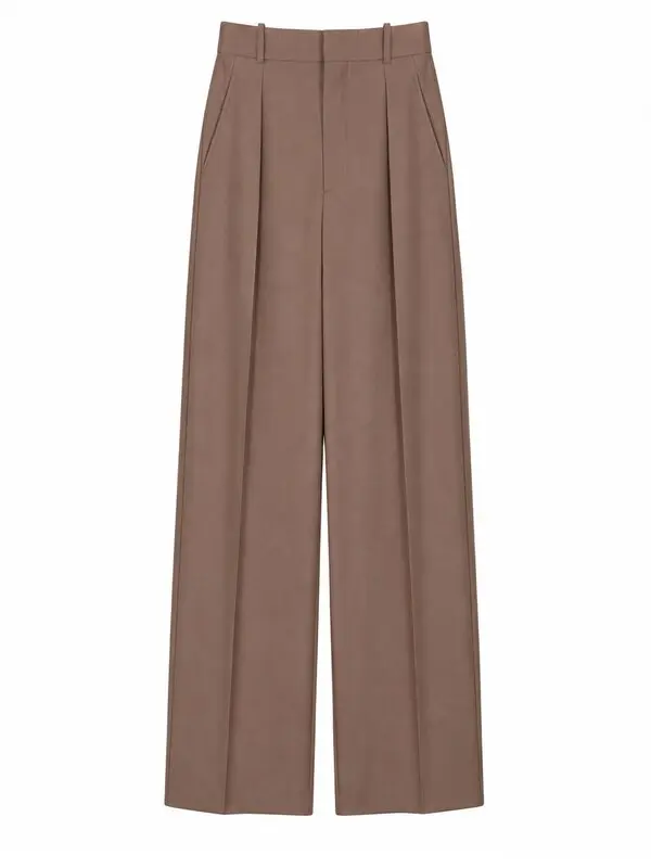 Saint Laurent Wool And Silk Tailored Trousers