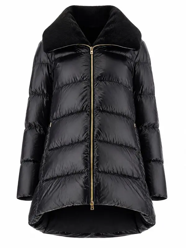 Herno Piumino A-shape Quilted Down Jacket - Black