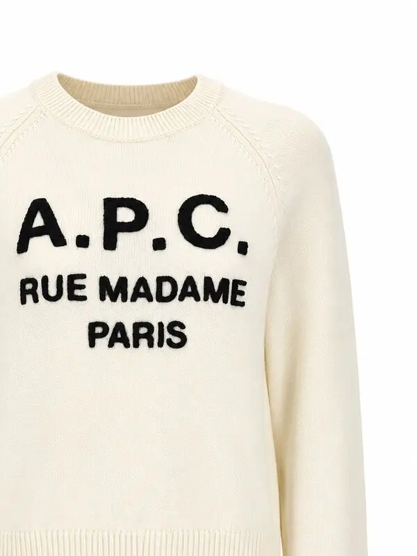 A.p.c. Maglia "alissa" Con Logo - Ivory