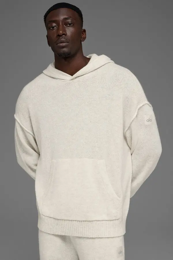 Alo Yoga Wool Cashmere New Class Hoodie - Bone Heather