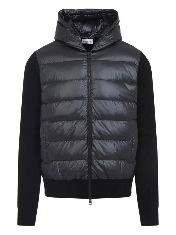 Moncler Wool And Nylon Padded Cardigan