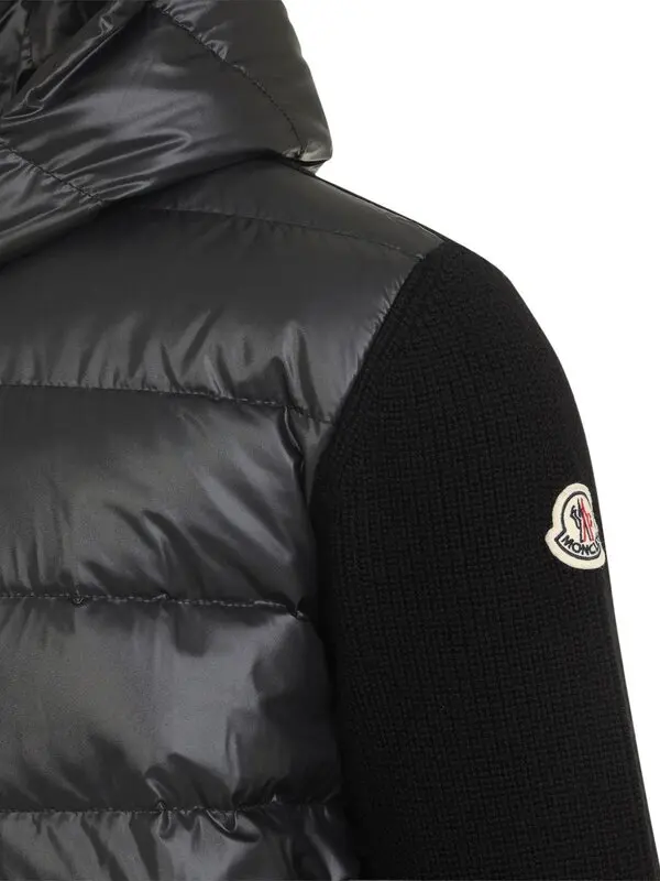 Moncler Wool And Nylon Padded Cardigan