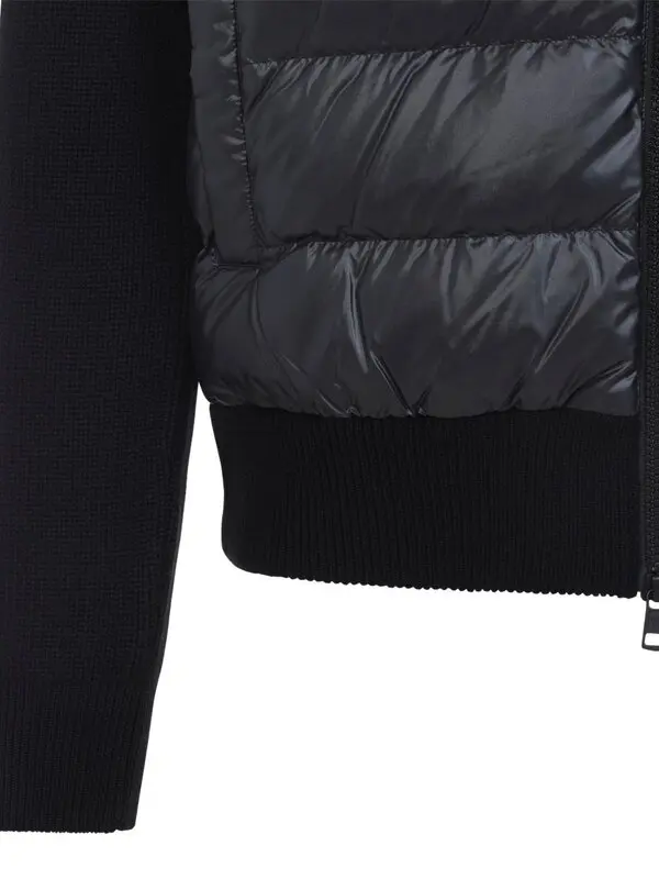 Moncler Wool And Nylon Padded Cardigan