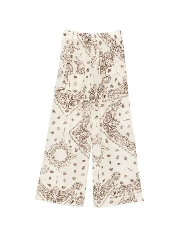 VENUJA Paisley Print Wide Leg Trousers