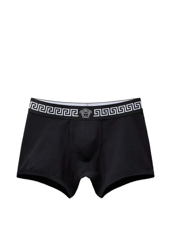 Versace Medusa Motif Greek-style Waist Cotton & Elastane Underwear - Nero