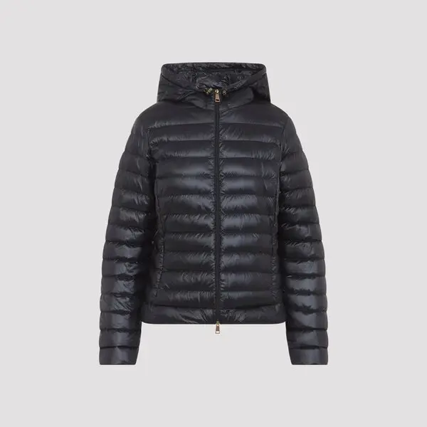 Moncler Hooded Down Puffer Jacket With Polyamide Shell - Black