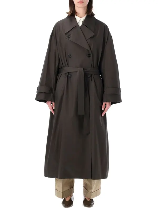 Soeur Mid-length Relaxed Fit Trench Jacket - Anthracite Fonce
