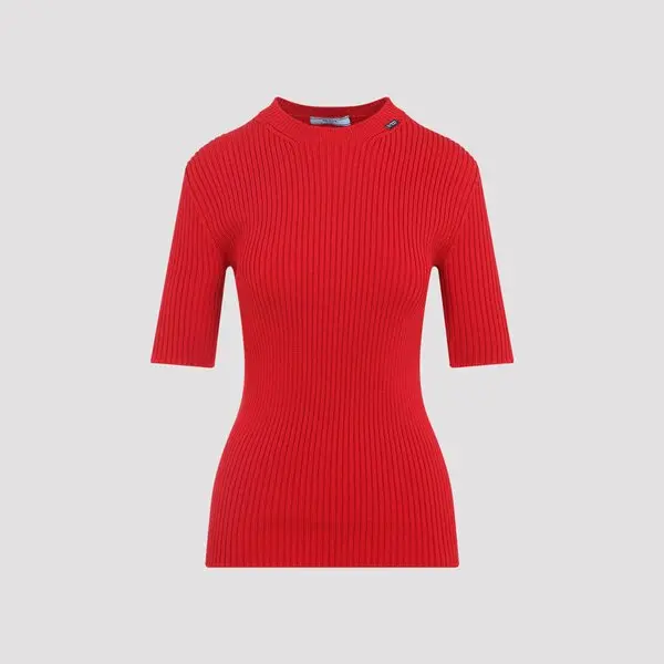 Prada Ribbed Virgin Wool T-shirt