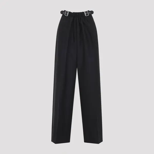 Loewe Belted Trousers Regular & Straight Leg - Black