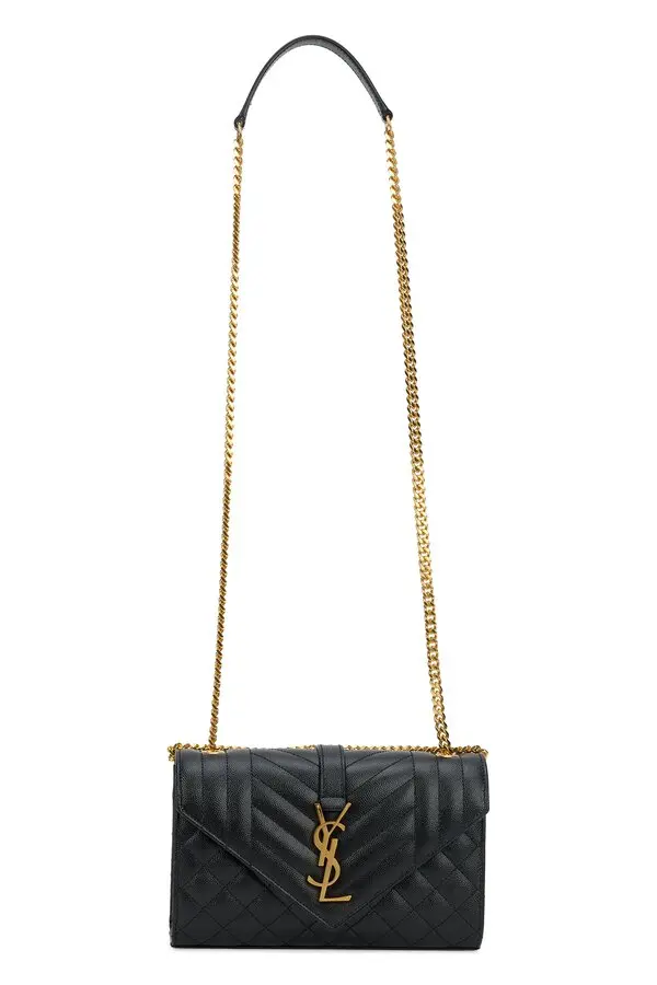 Saint Laurent Mini Quilted Leather Chain Shoulder Pouch Bag