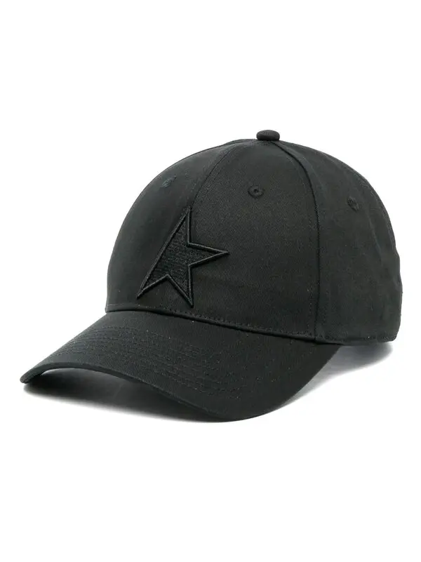 GOLDEN GOOSE Baseball Cap With Star Patch - Nero
