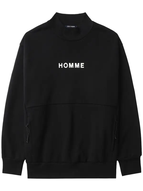 Comme Des Garçons Cotton Jersey Panel Sweater T-shirt - Black