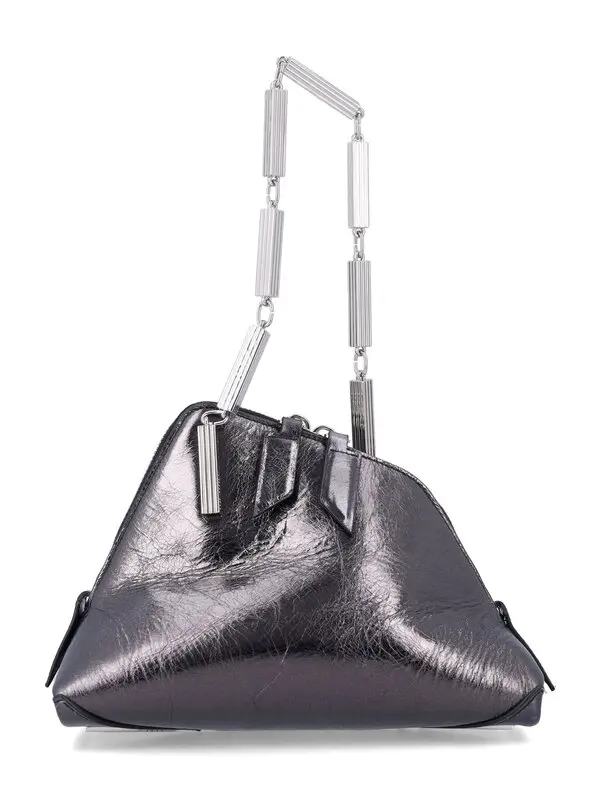 Attico Sculpted Mini Chain Clutch - Grigio