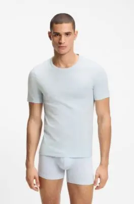 BOSS Three-pack Cotton Undershirts - Patterned