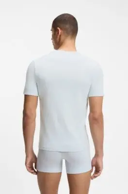 BOSS Three-pack Cotton Undershirts - Patterned