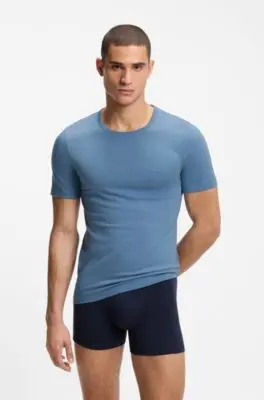 BOSS Three-pack Cotton Undershirts - Patterned